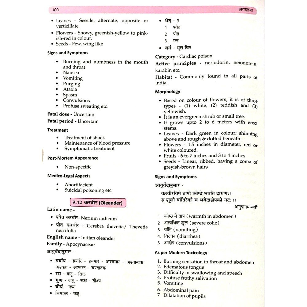 Agad Tantra (Text Book of Ayurvedic Toxicology): अगदतन्त्र (विष विज्ञान)